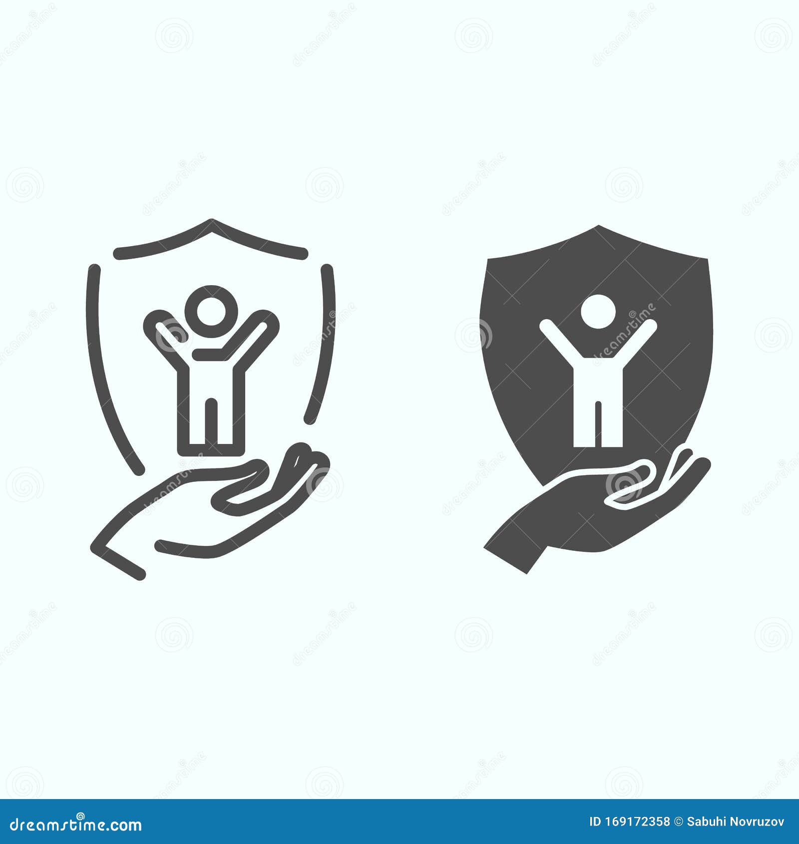 Child Protection Line and Glyph Icon. Baby in Shield Vector ... Child Protection Line and Glyph Icon. Baby in Shield Vector ...
