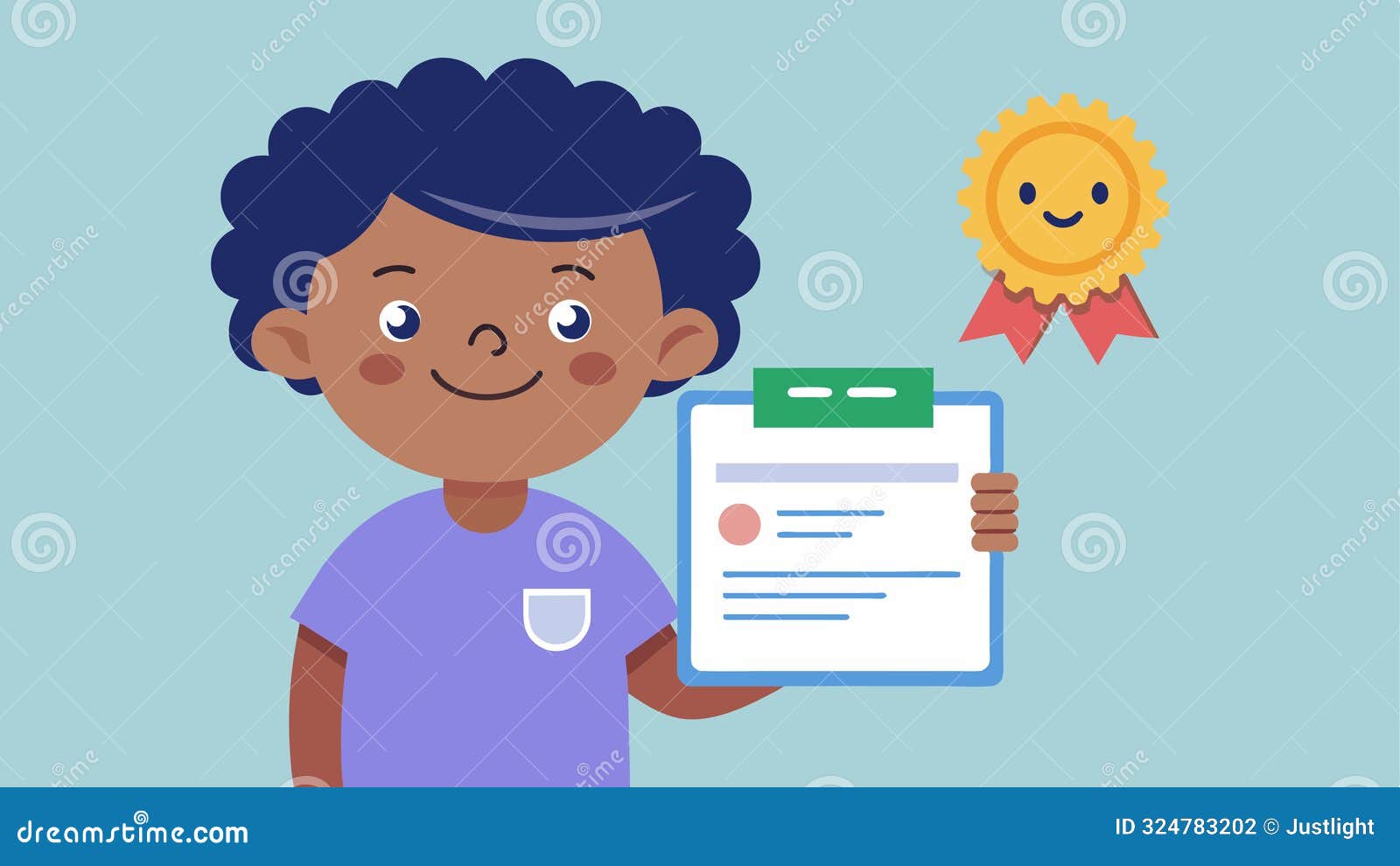 A Child Proudly Displaying a Certificate for Completing a Coding ...