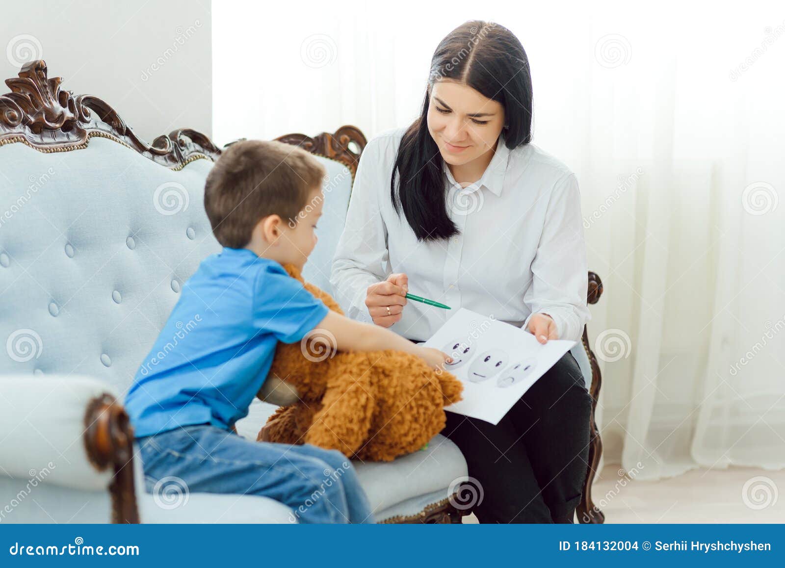 Child Psychology, Preschooler Doing Logic Tests Stock Photo - Image of ...