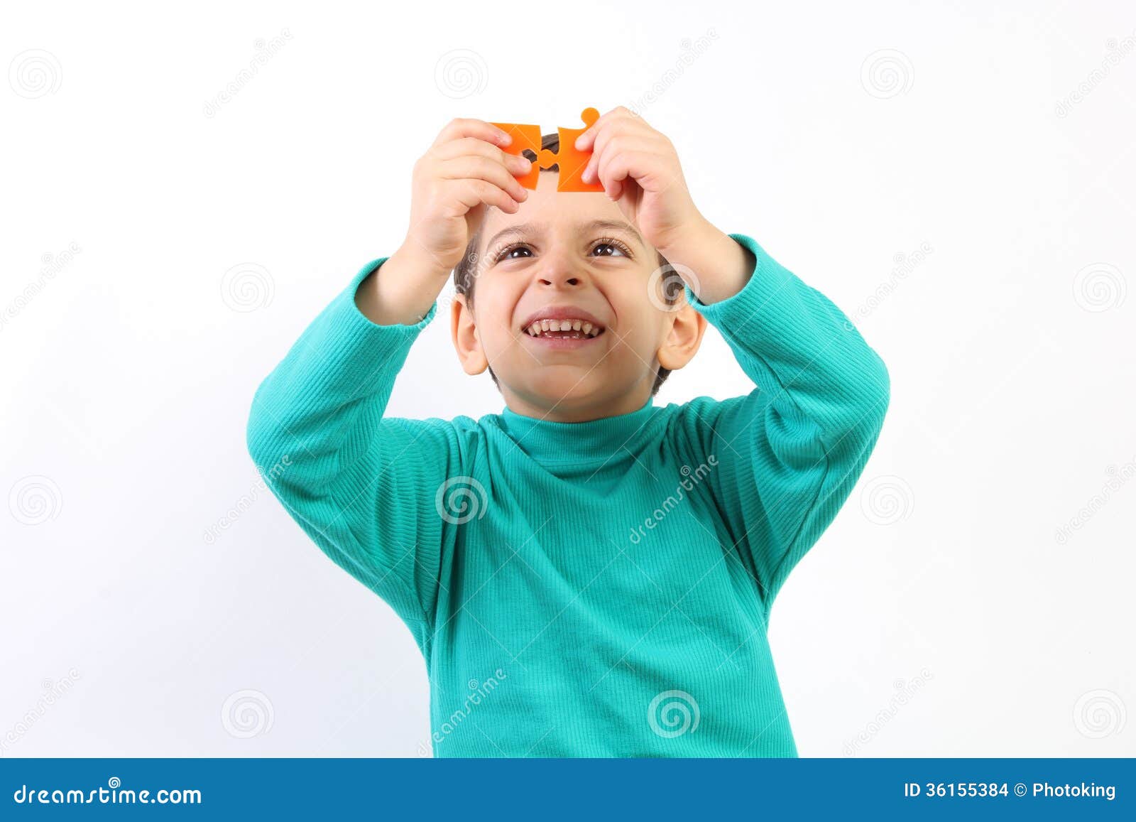 Child with puzzle stock photo. Image of concept, element - 36155384
