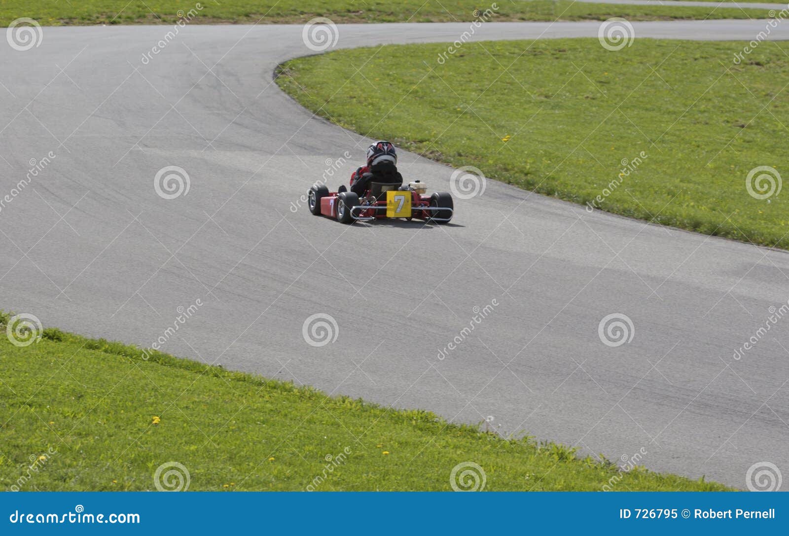 Child Racing Go Kart stock image. Image of motor, karting - 726795
