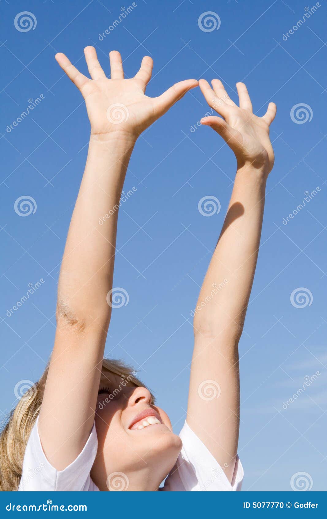 Child Reaching Determination and Effort Stock Photo - Image of prayer ...