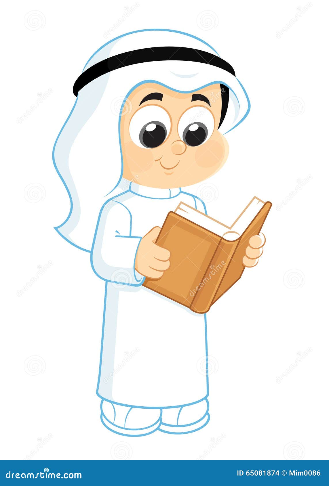 Child Reading A Book Vector Illustration | CartoonDealer.com #65081874