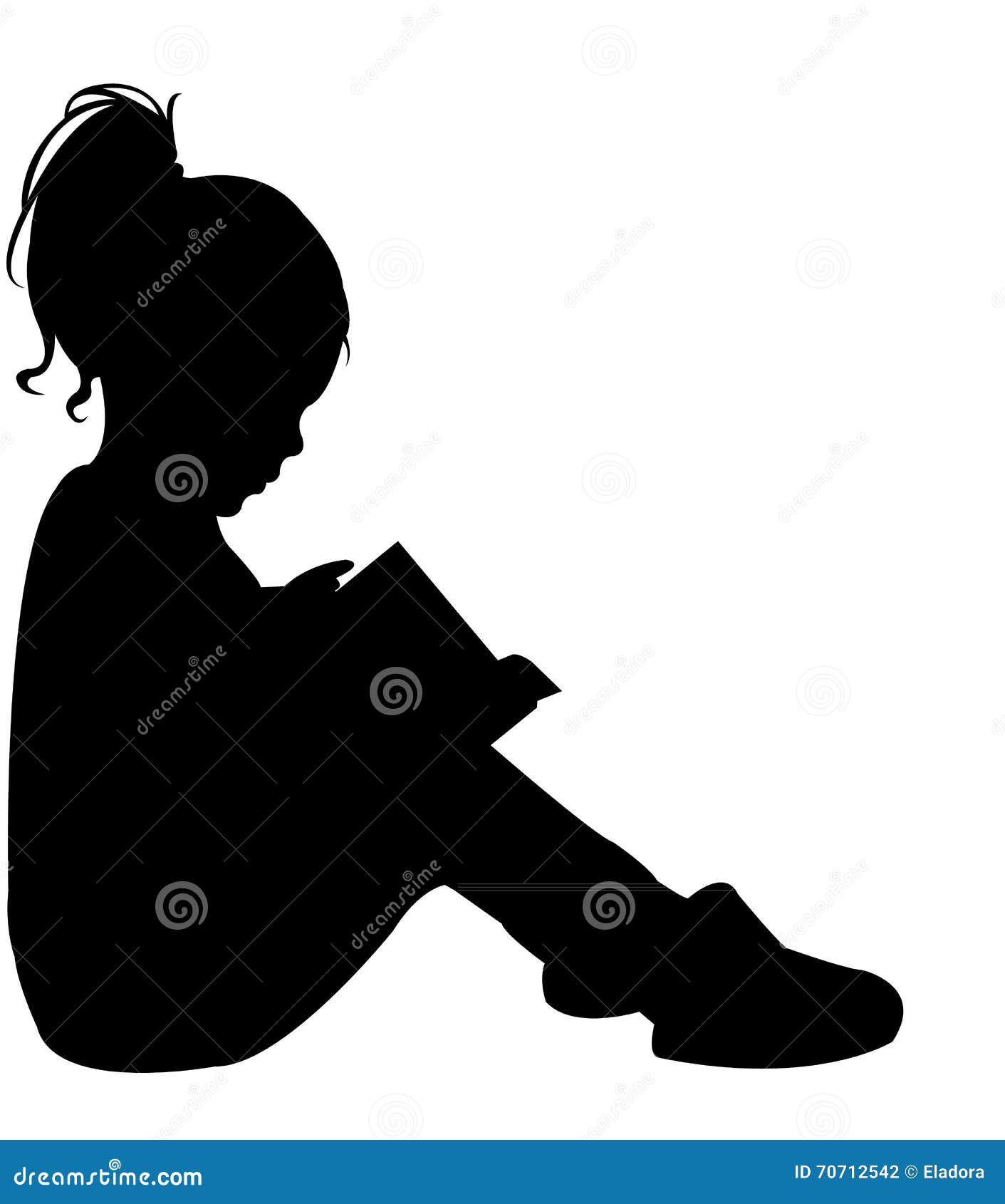 Reading Silhouette Sitting