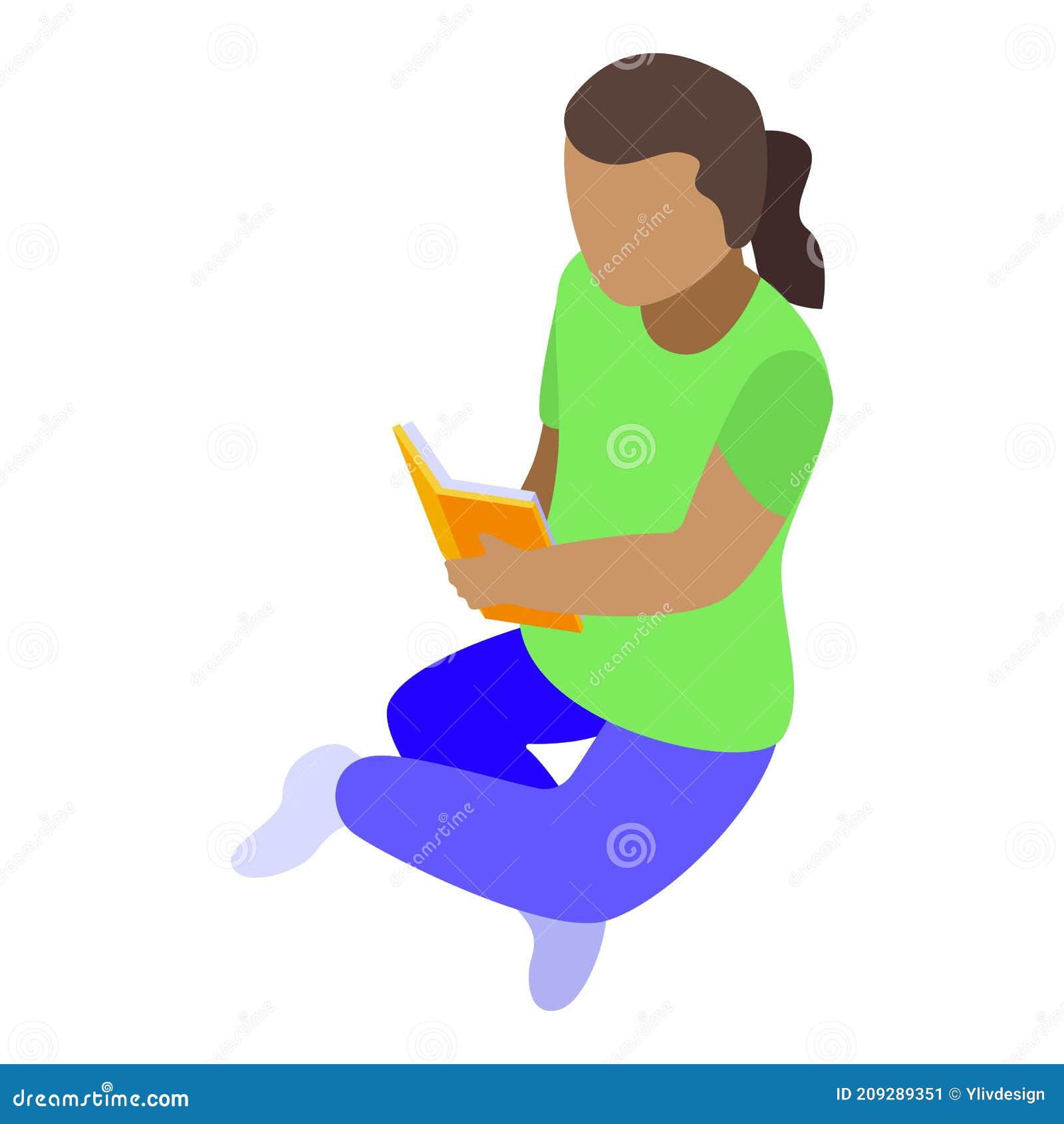 Child Reading Icon, Isometric Style Stock Vector - Illustration of ...
