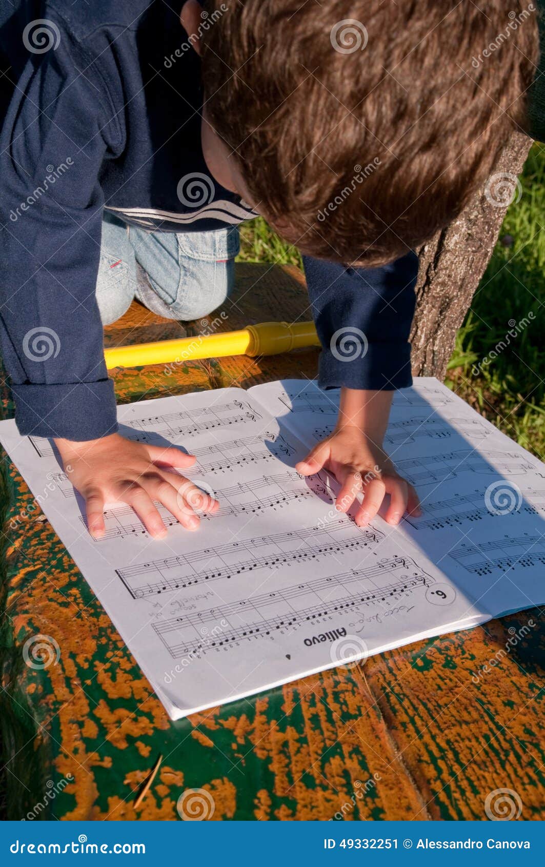 Child reading music stock image. Image of vertical, music - 49332251