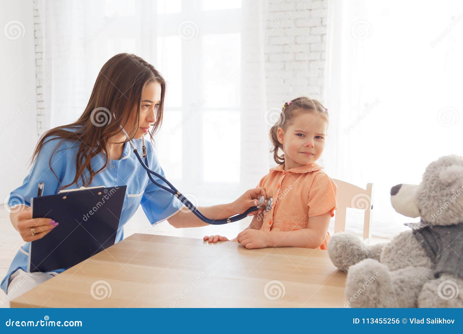 Child at the Reception of a Pediatrician. Stock Photo - Image of health ...