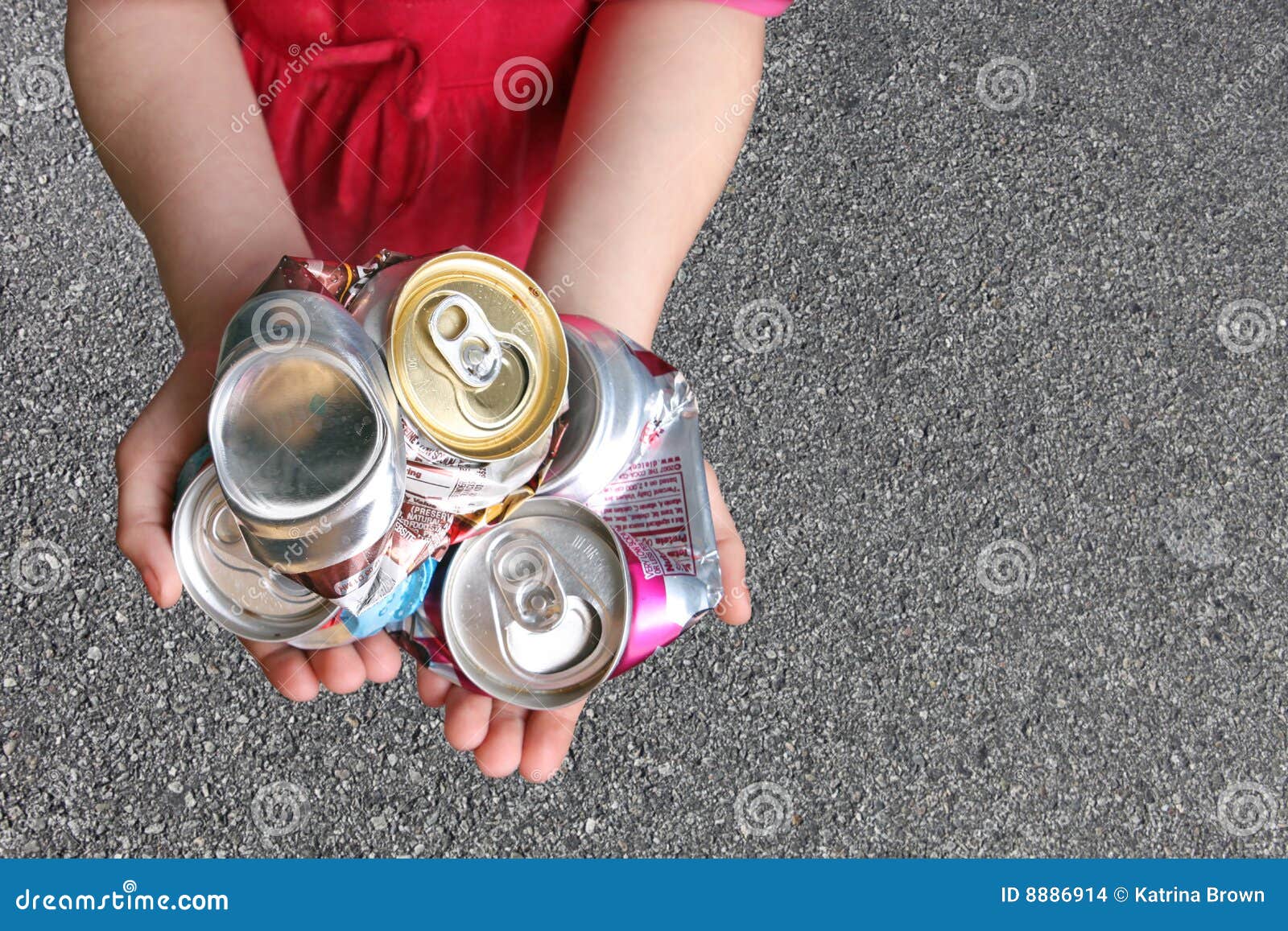 Child Recycling Aluminum Cans Stock Photo - Image of metal, environment ...