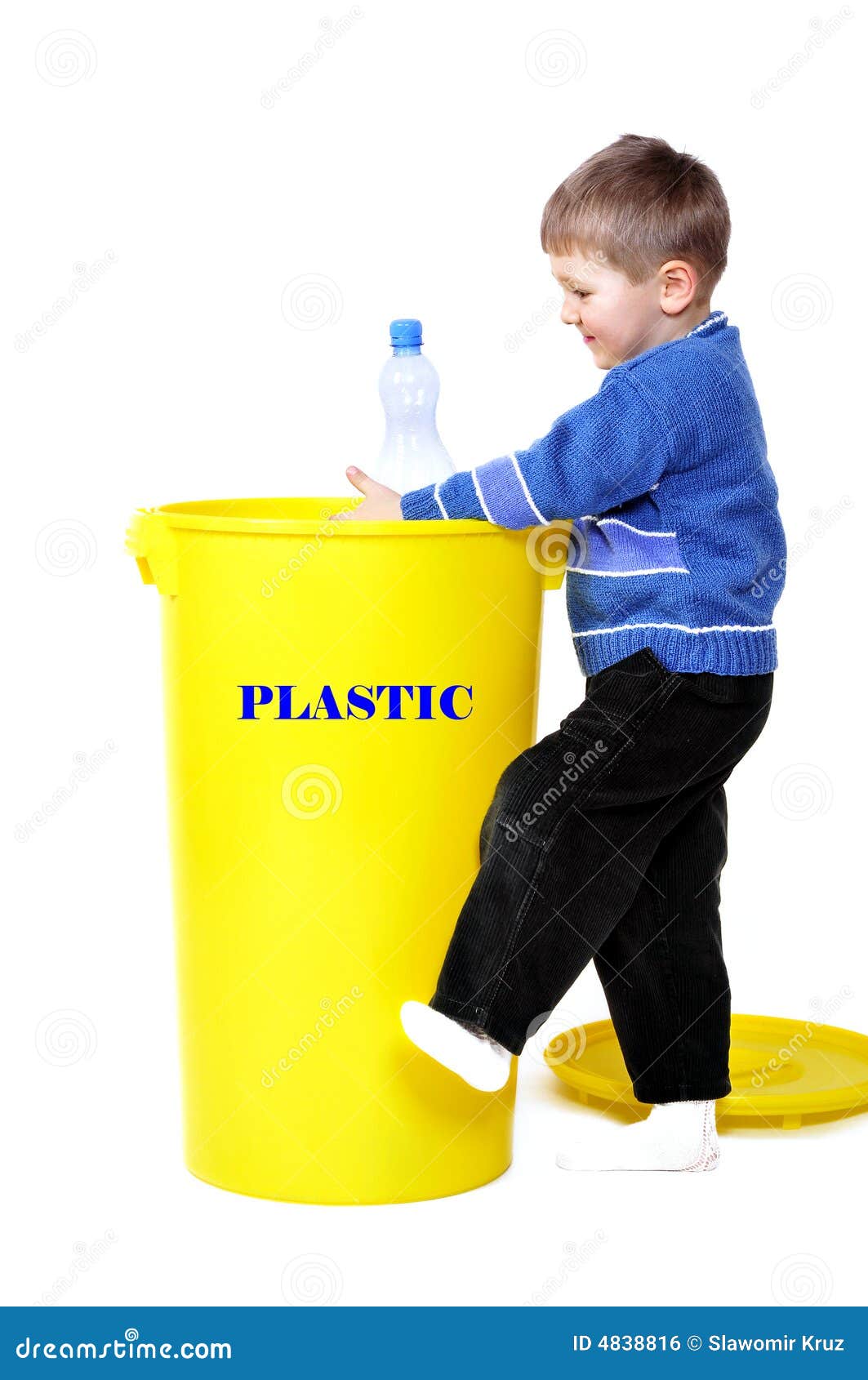 Child Recycling Plastic stock photo. Image of background - 4838816