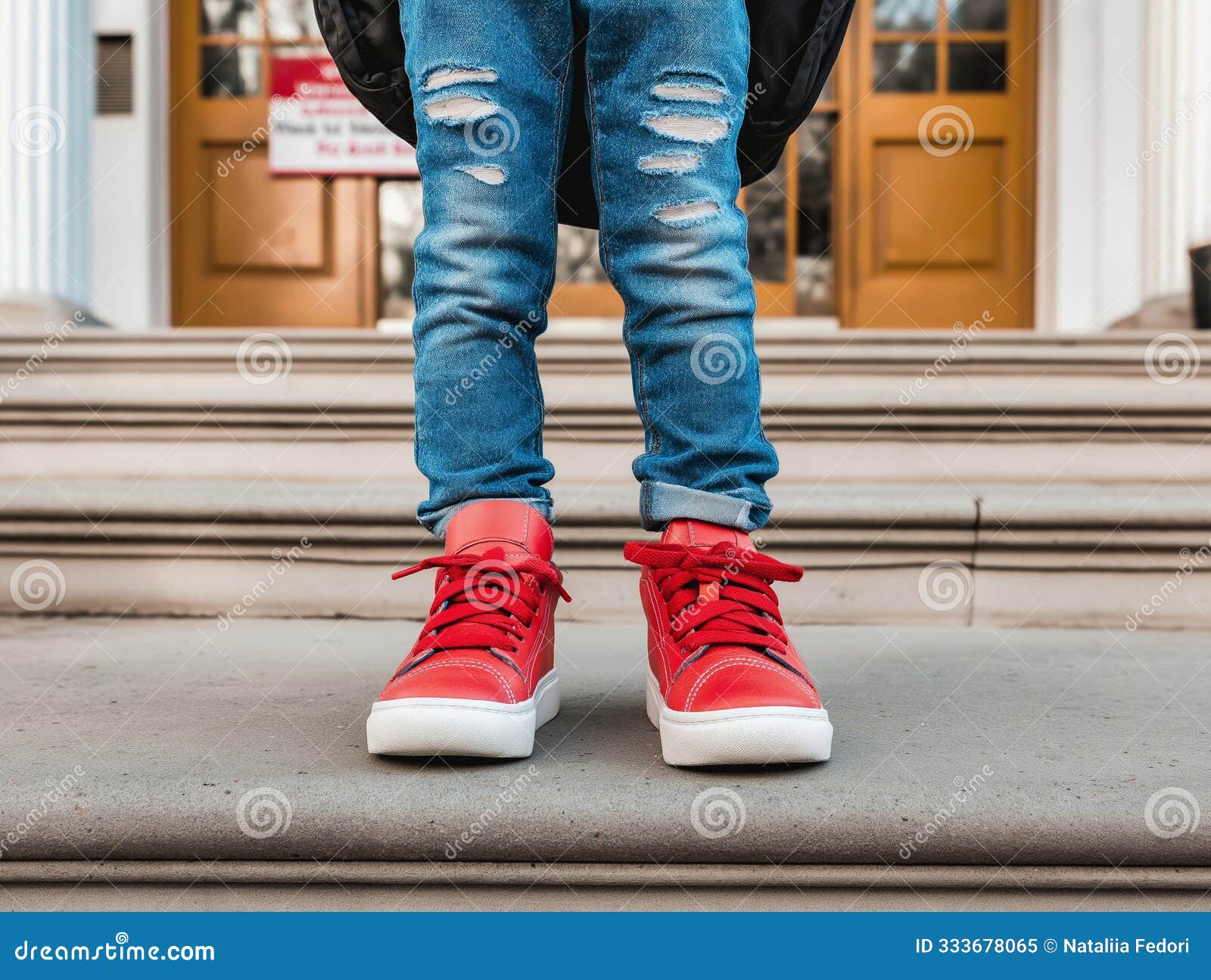Ripped Jeans On White Background A Creative And Symmetrical Manapunk ...