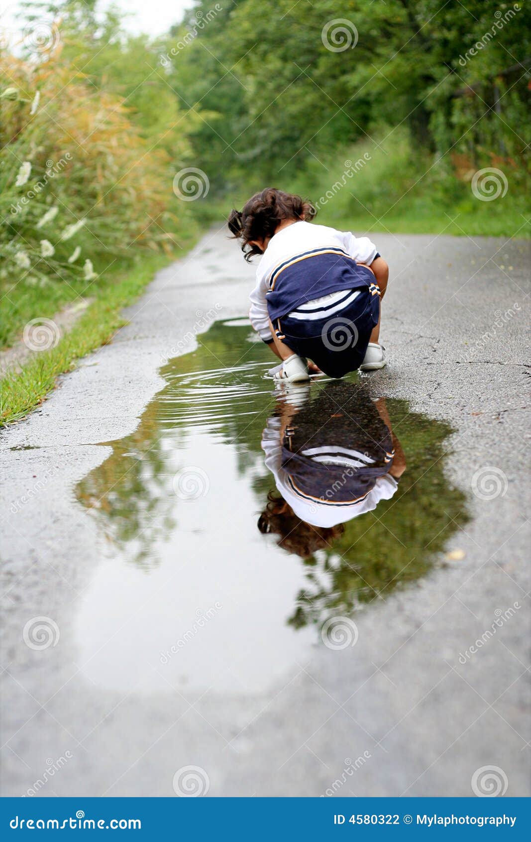 Child reflection stock photo. Image of path, landscape - 4580322
