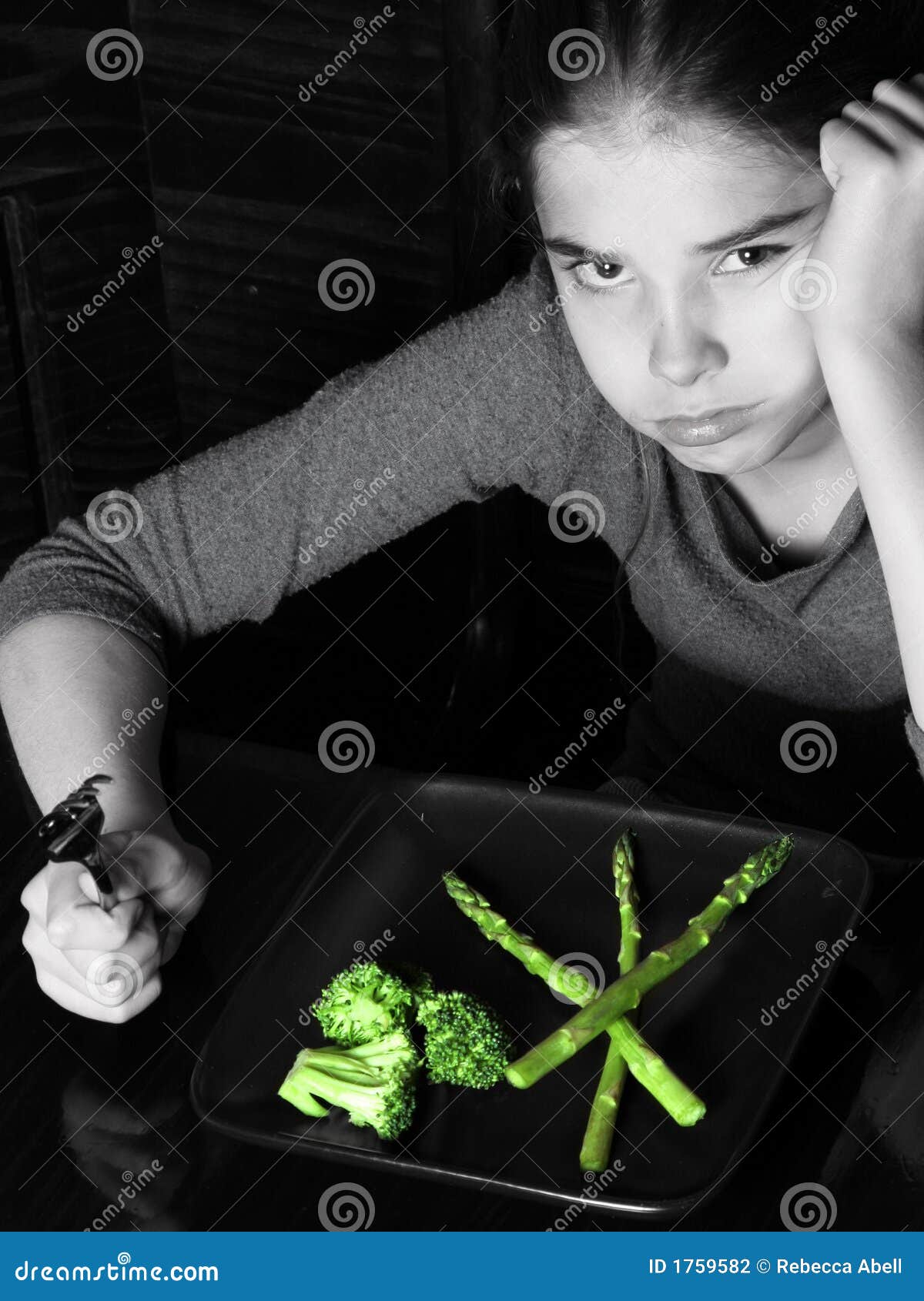 Child Refusing Vegetables Picture. Image: 1759582