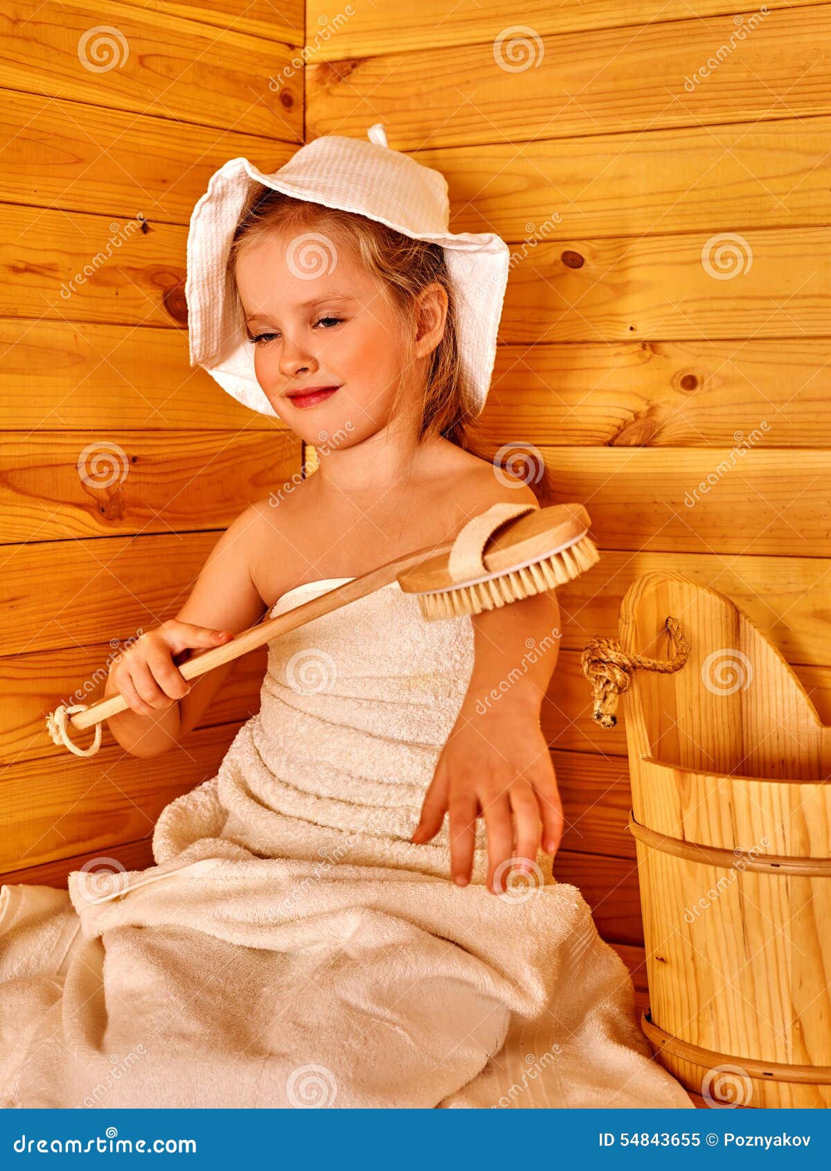 Child relaxing at sauna stock image. Image of treatment - 54843655