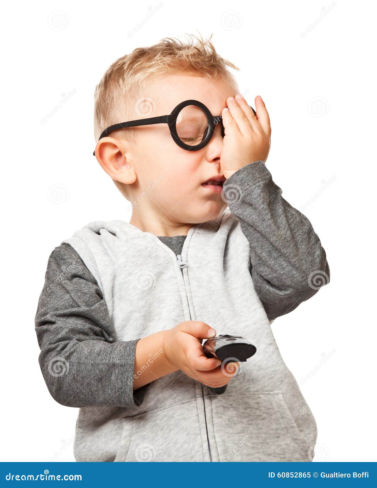 Child with remote control stock image. Image of emotion - 60852865