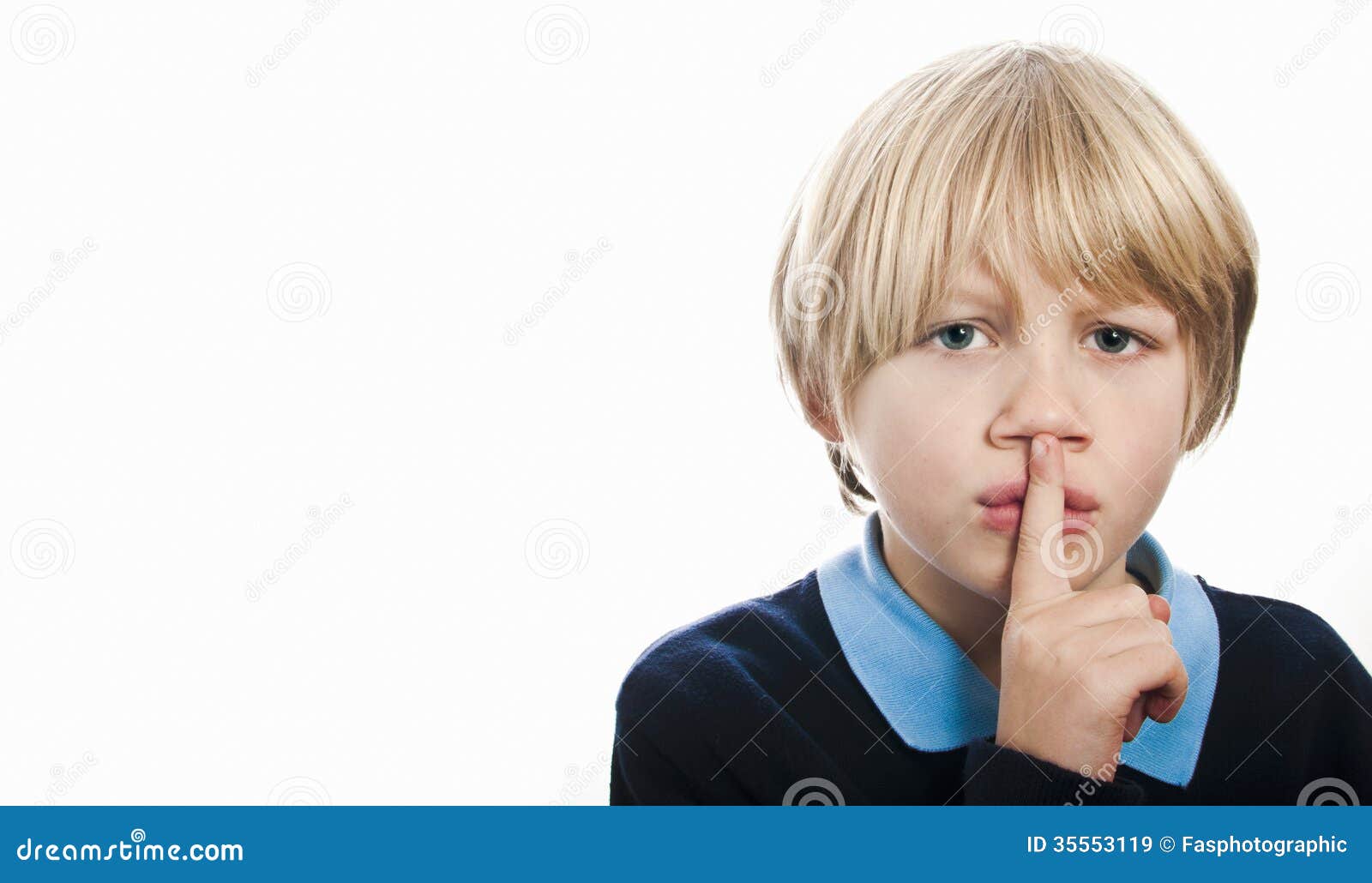 Child Requesting Silence or Quiet Stock Image - Image of close, silence ...