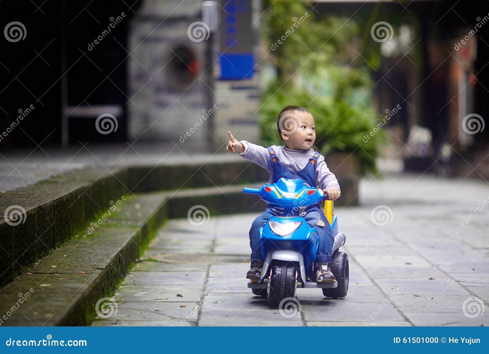Child ride tricycle stock photo. Image of ride, happy - 61501000