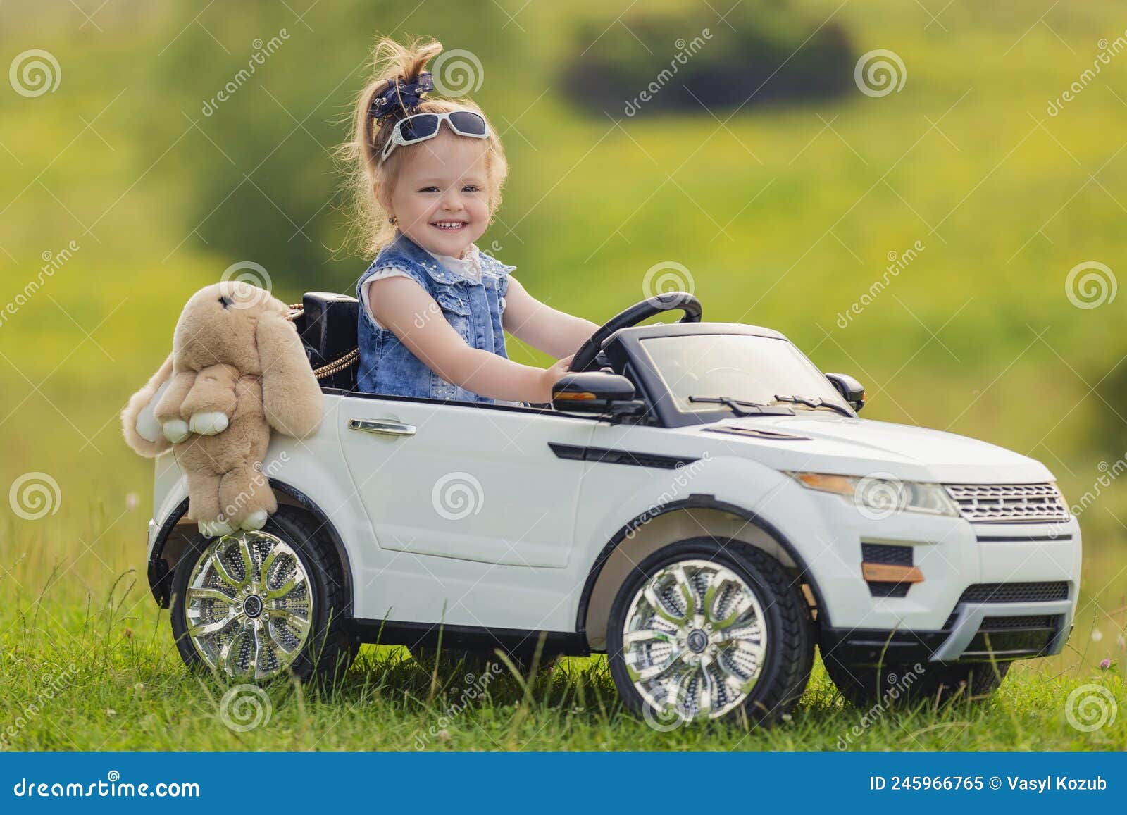 Child rides in his car stock image. Image of vehicle - 245966765