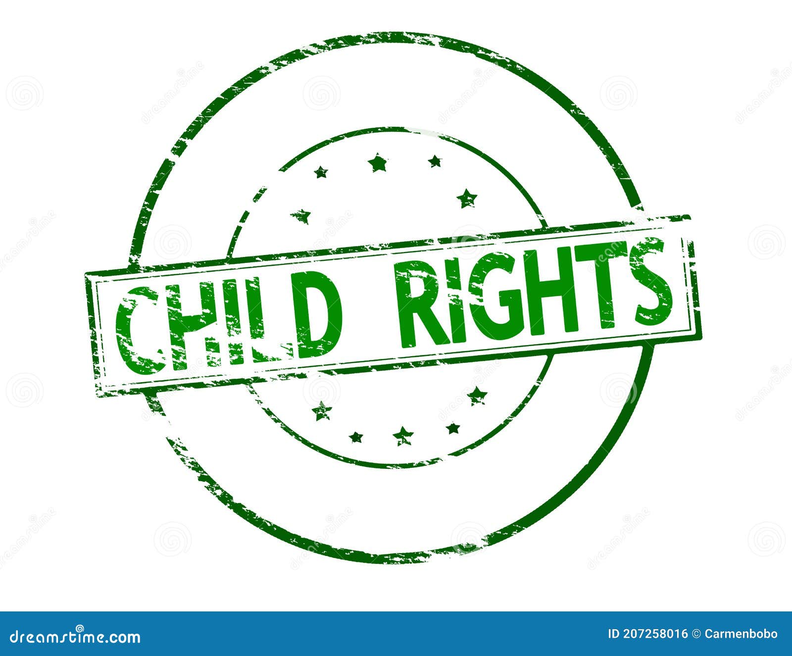 Stamp with Text Child Rights Stock Illustration - Illustration of sign ...