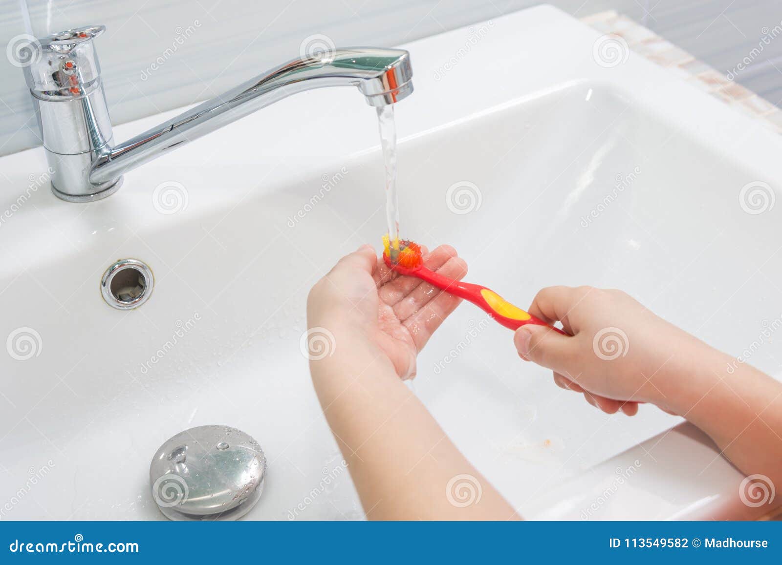 Toothbrush Under Running Water Photos - Free & Royalty-Free Stock ...