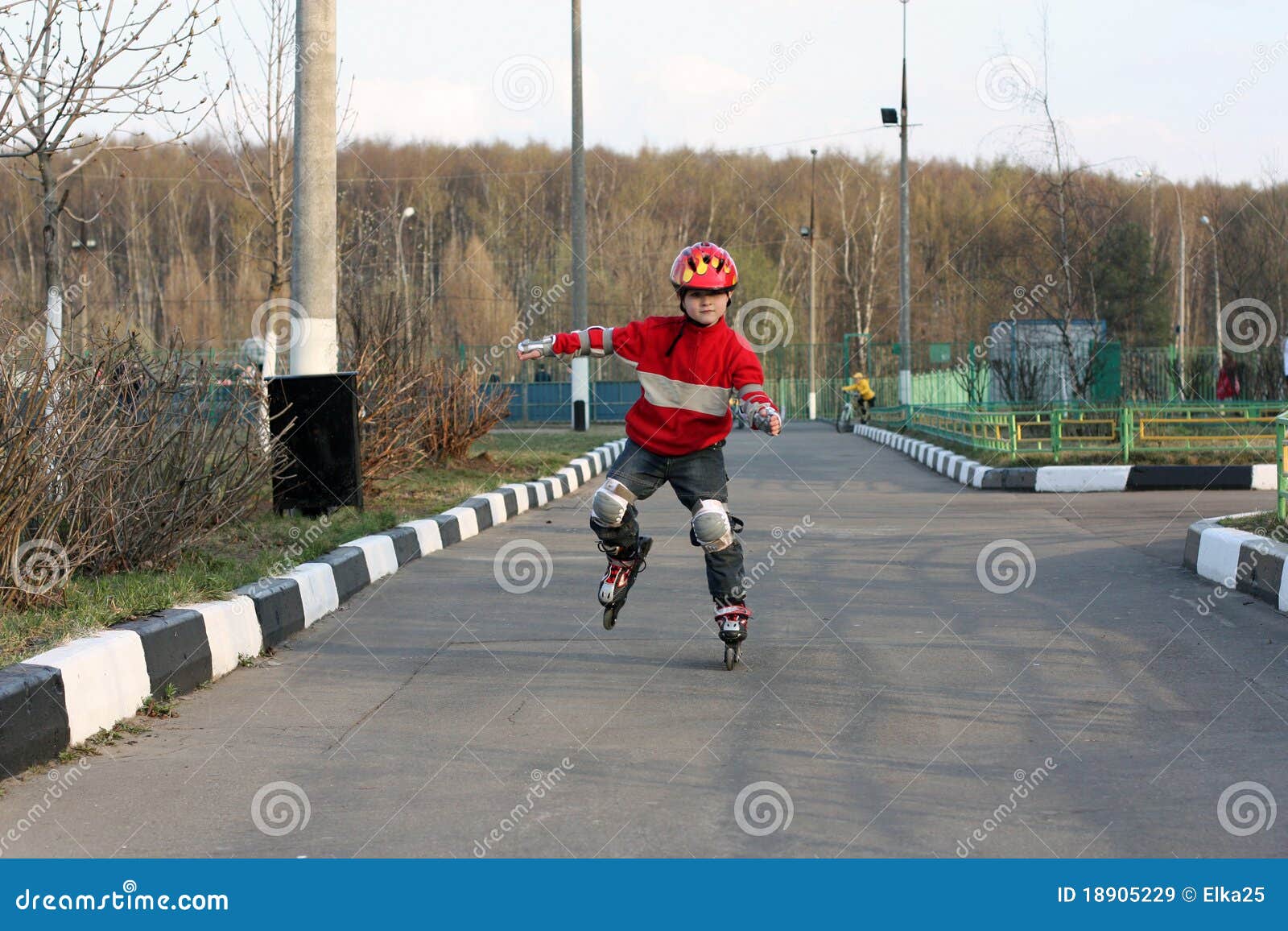 Child roller-skating stock image. Image of skates, speed - 18905229