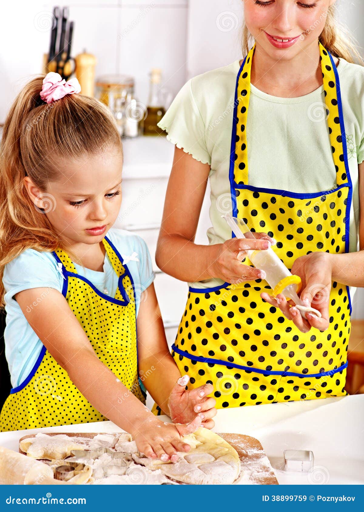 Child with Rolling-pin Dough Stock Image - Image of cooking, children ...