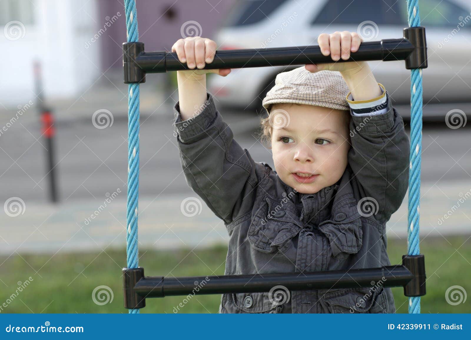 Child on a rope ladder stock image. Image of leisure - 42339911
