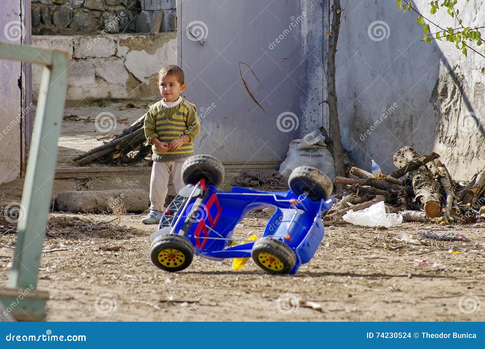 Poor Child in a Village from Turkey Editorial Stock Image - Image of ...