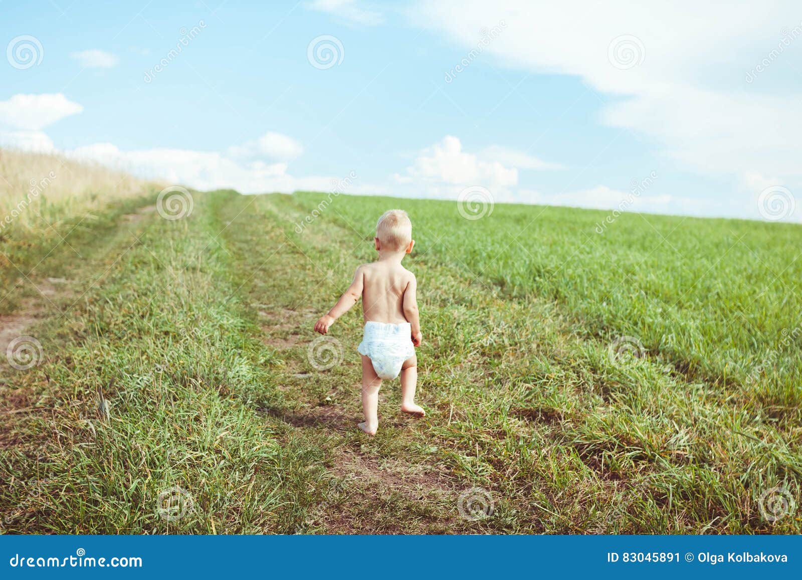 Child running in a field stock image. Image of happiness - 83045891
