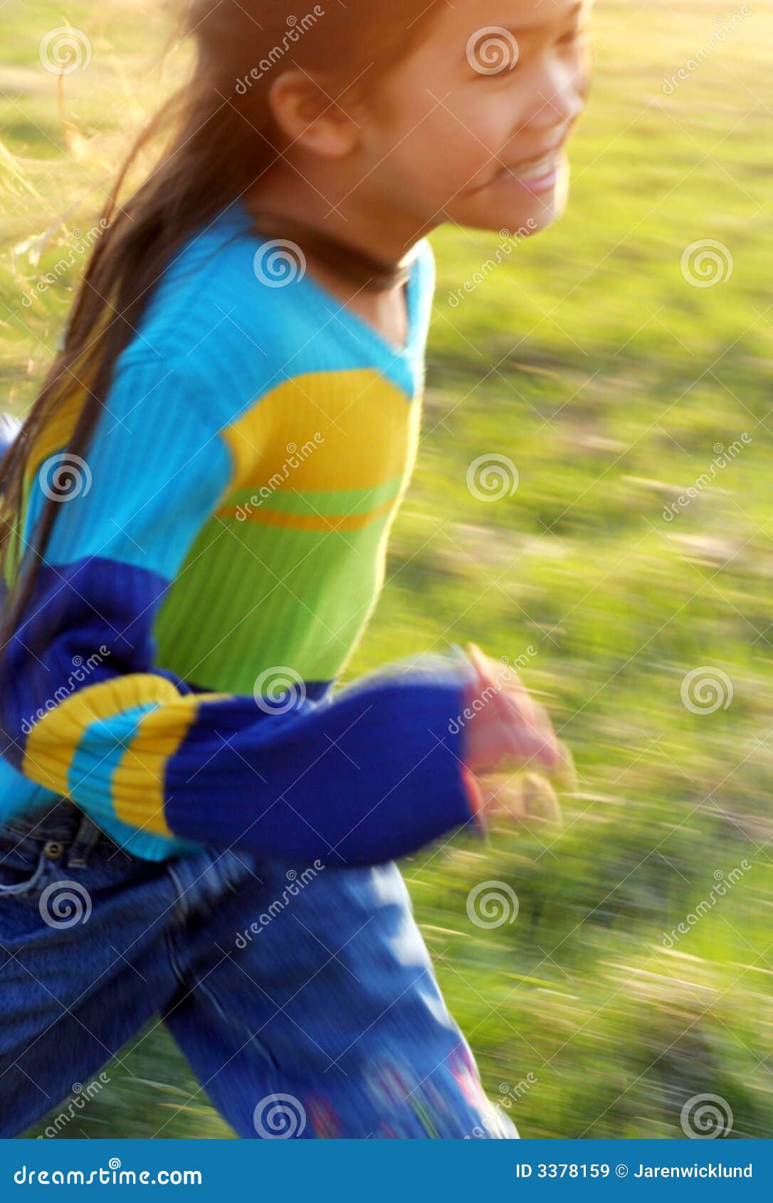 Child Running with Speed Blur Stock Image - Image of sunny, cute: 3378159