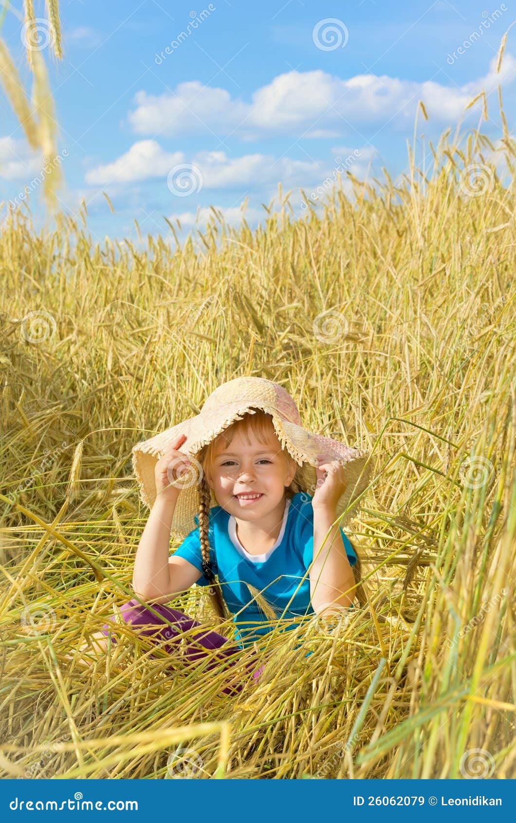 The child in the rye field stock image. Image of dreamy - 26062079