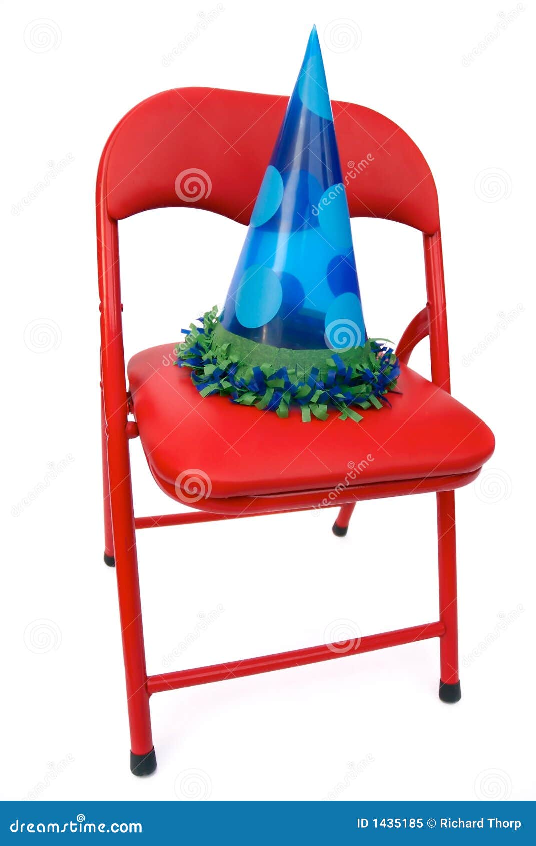 Child S Chair with Party Hat Stock Image - Image of small, white: 1435185