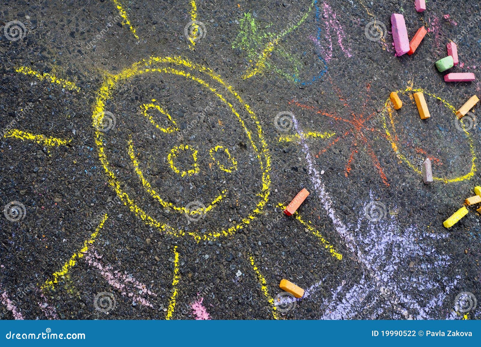 Child's Chalk Drawing Stock Photography - Image: 19990522