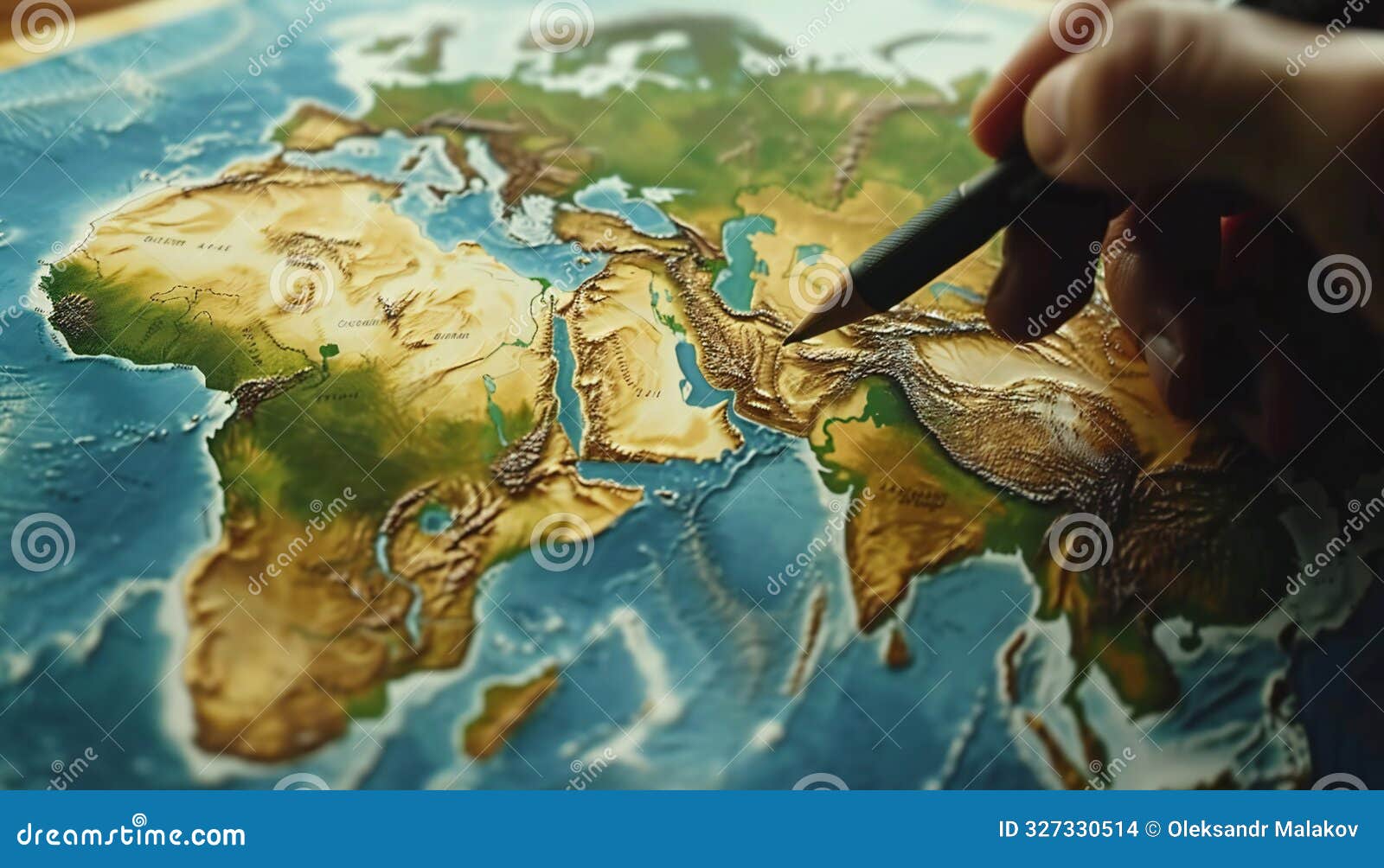 Illustration of the Skill of a Child Drawing a Map of Planet Earth ...