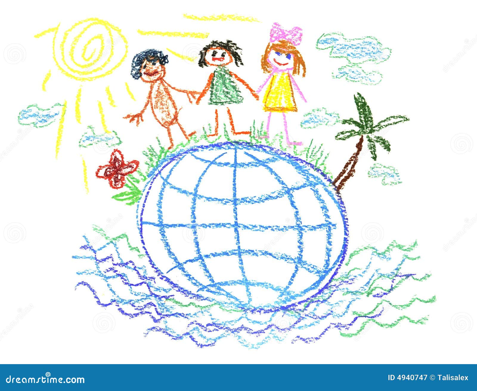 Child s creation. stock illustration. Illustration of happy - 4940747