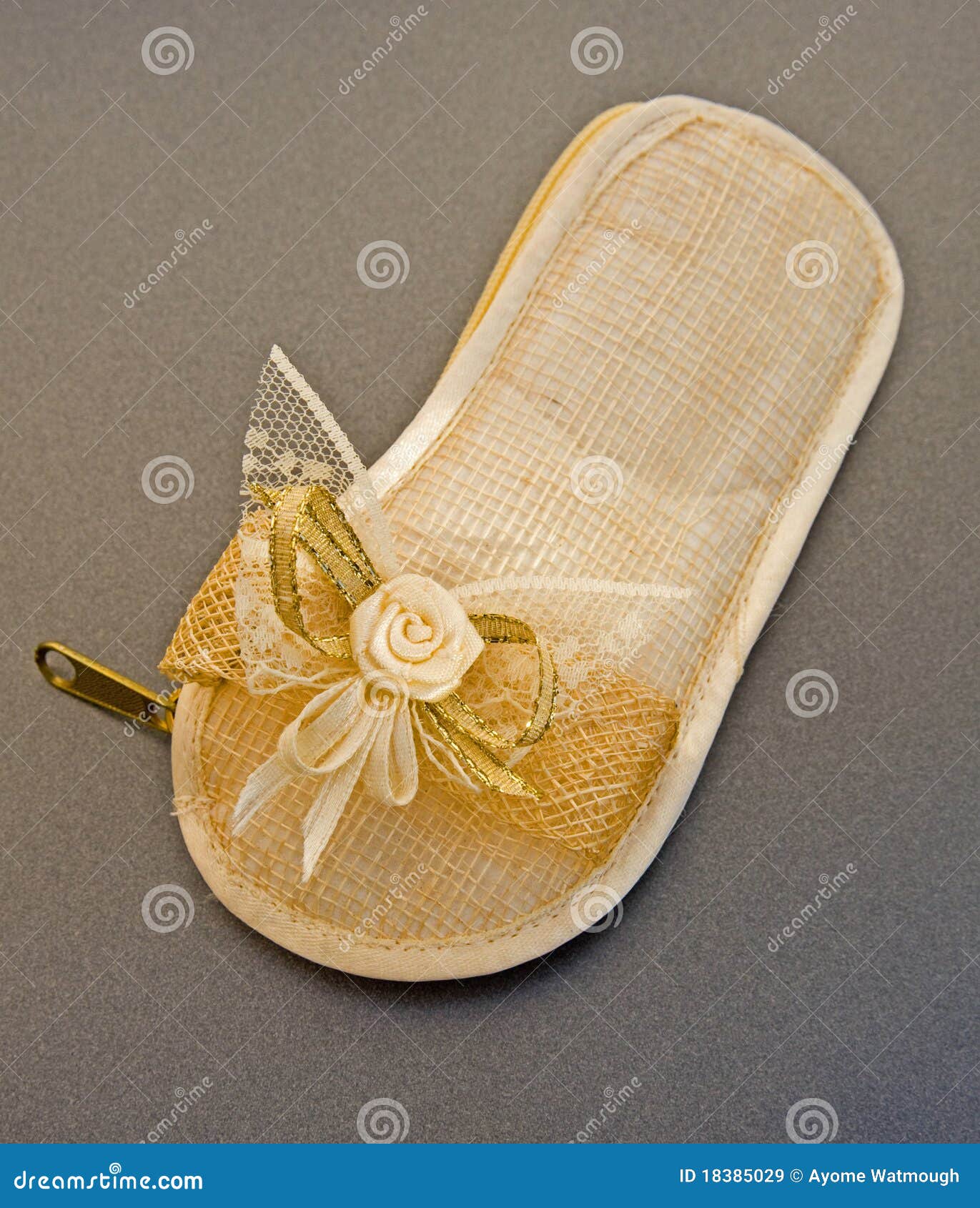 Child s decorated slipper. stock image. Image of color - 18385029