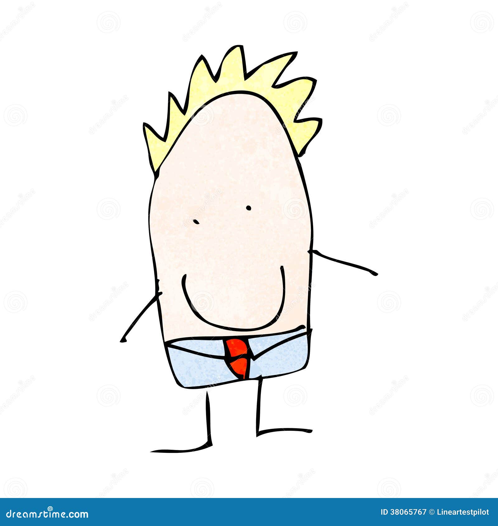 Child S Drawing of a Happy Man Stock Vector - Illustration of happy ...