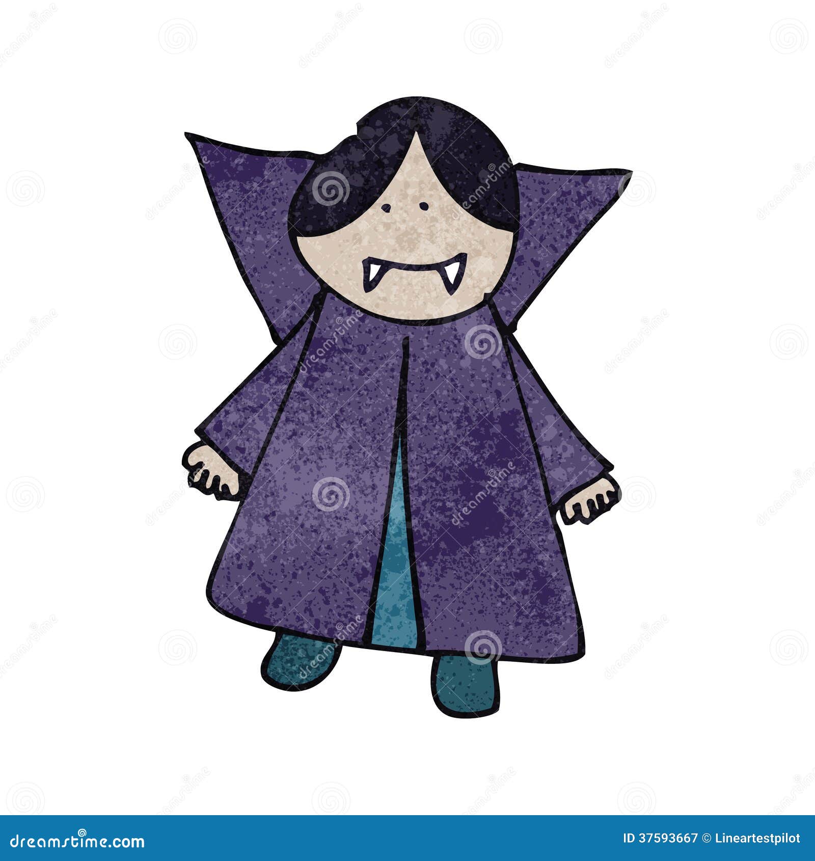 Child S Drawing of a Vampire Stock Vector - Illustration of watercolor ...