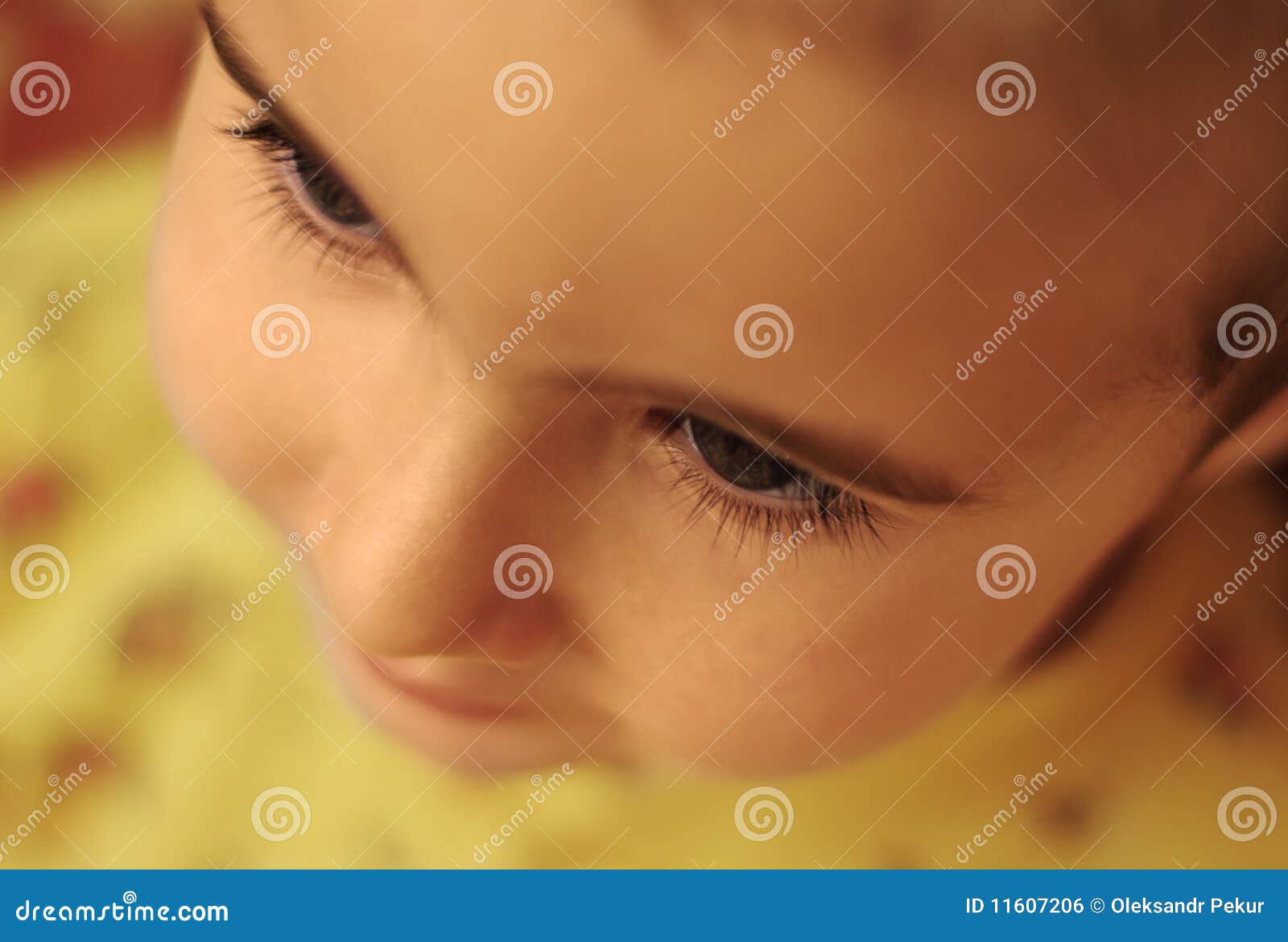 Child s eyelashes close-up stock photo. Image of trust - 11607206