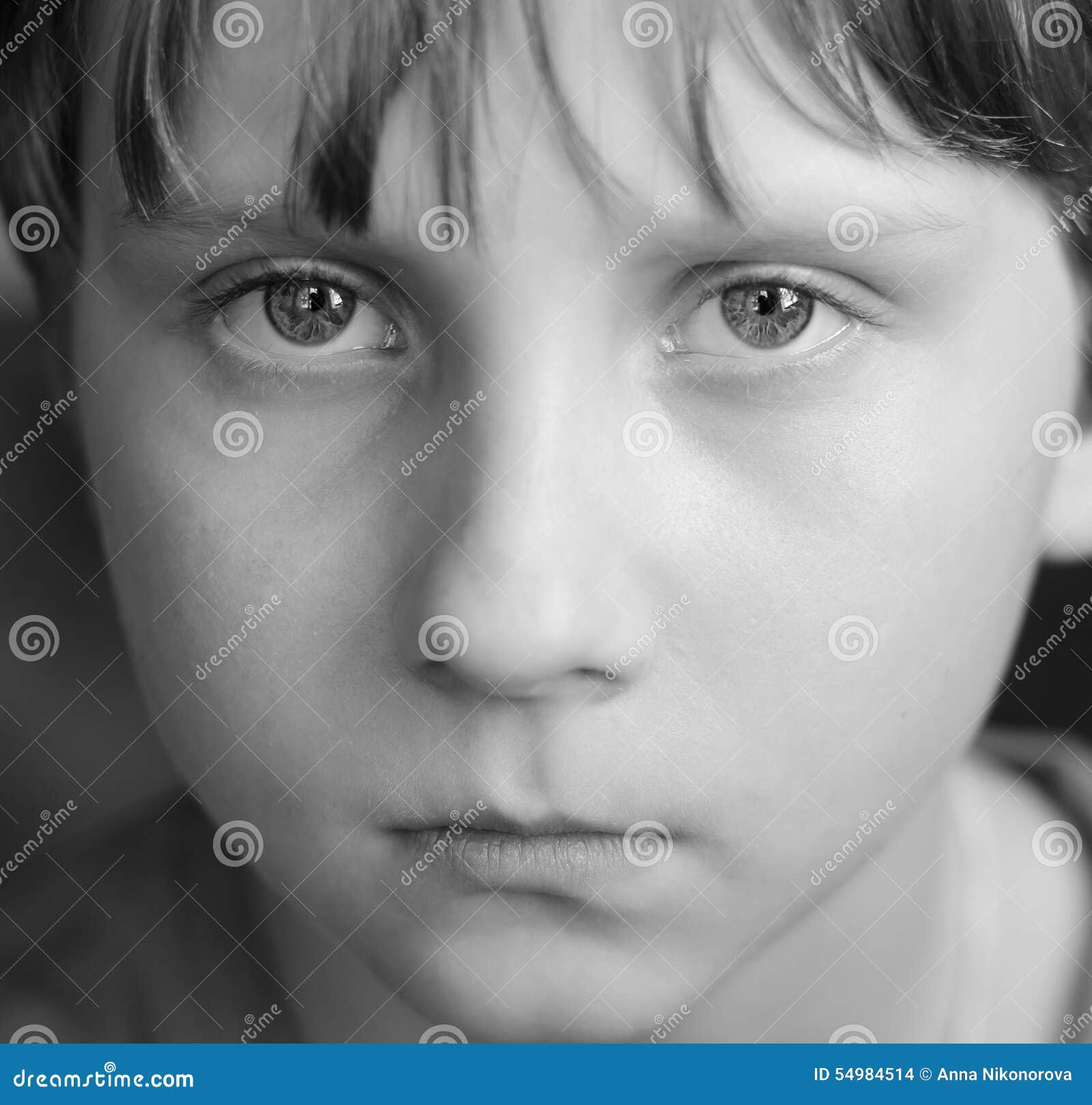 Â the Child S Eyes, Serious Looking Stock Photo - Image of serious ...