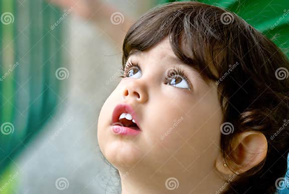 Child s face stock image. Image of portrait, imagination - 6880531
