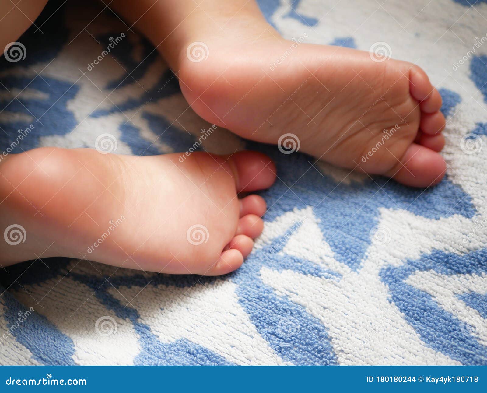 Child`s Feet Close-up. Child 0-1 Years Old Stock Photo - Image of ...