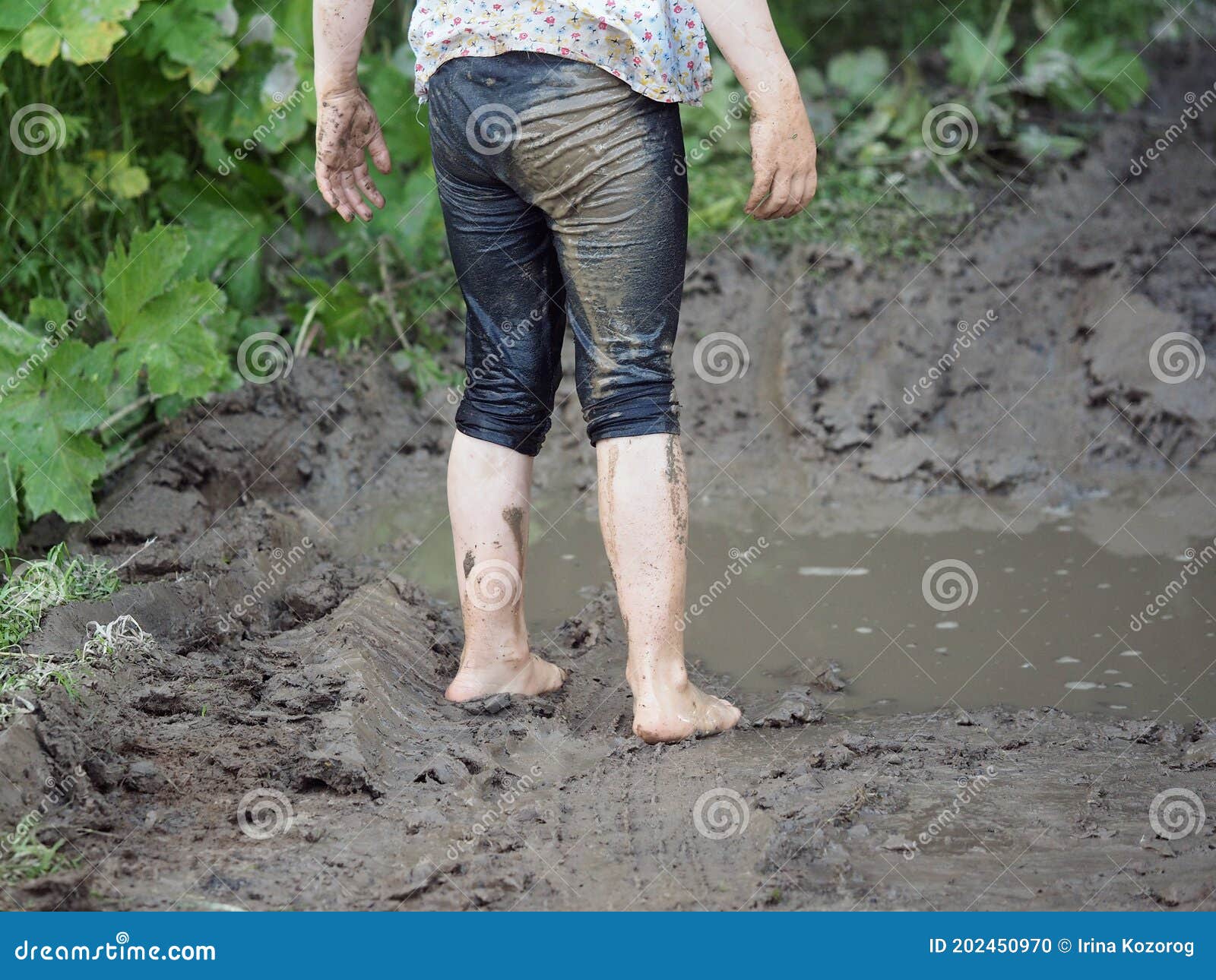 Child`s Feet Covered with Dirt. Stock Photo - Image of funny, childs ...
