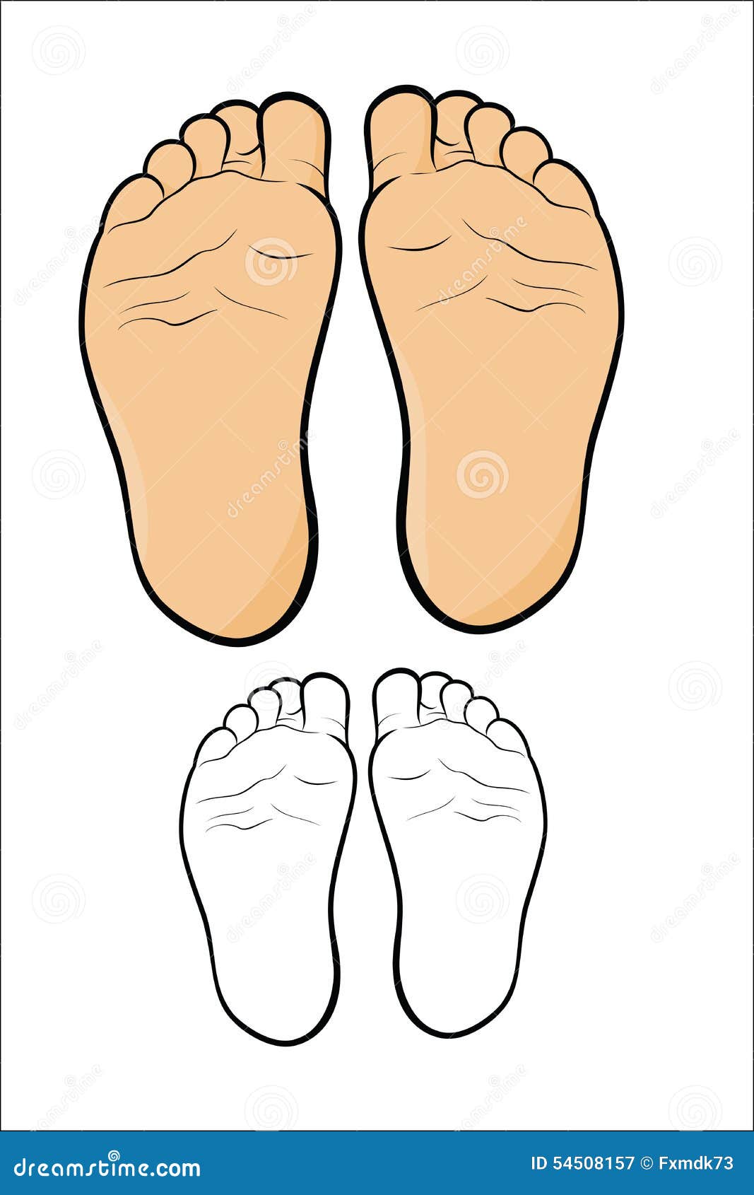 Child s foot stock vector. Illustration of small, sketch - 54508157