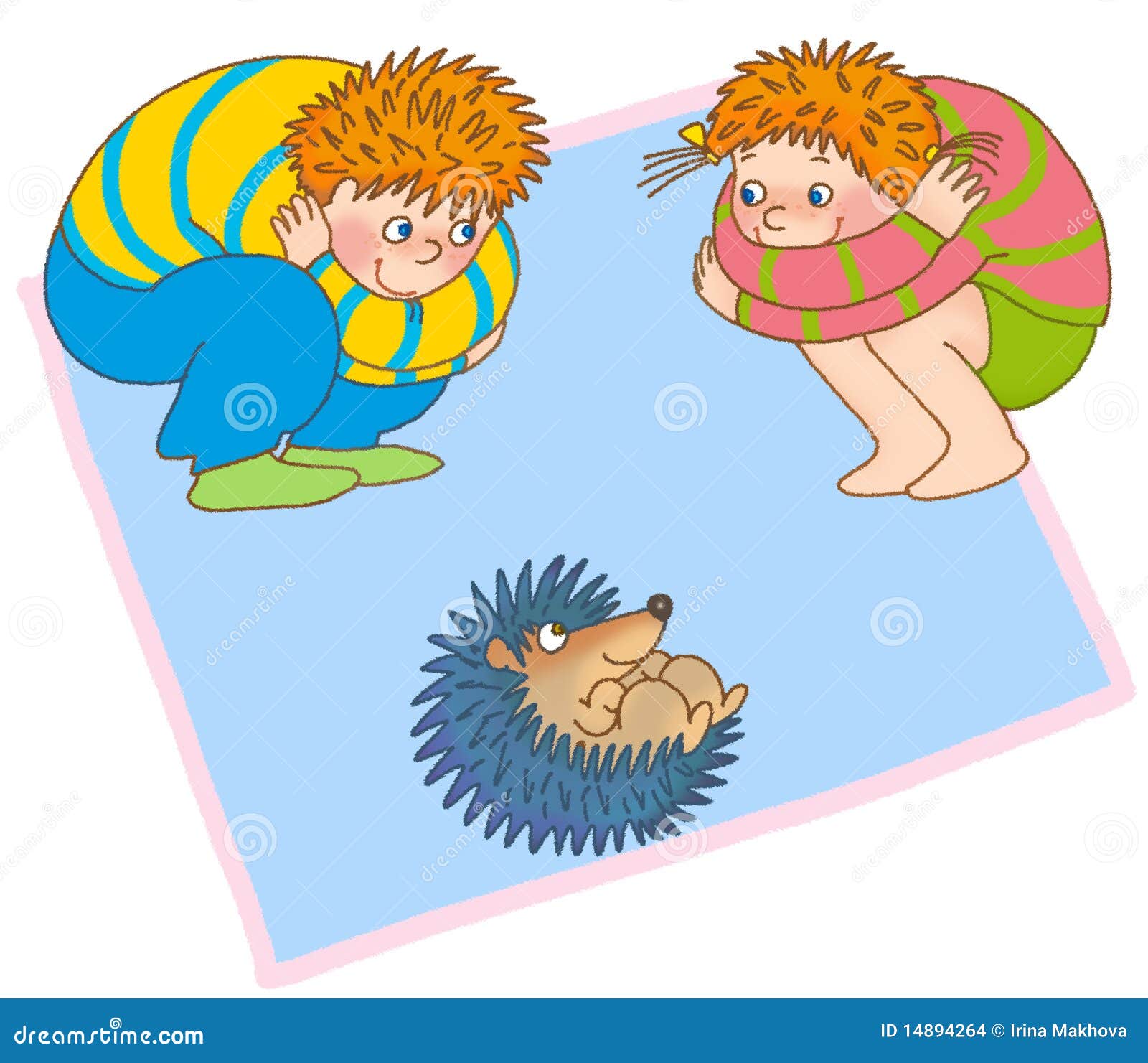 Child s gymnastics stock illustration. Illustration of hedgehog - 14894264