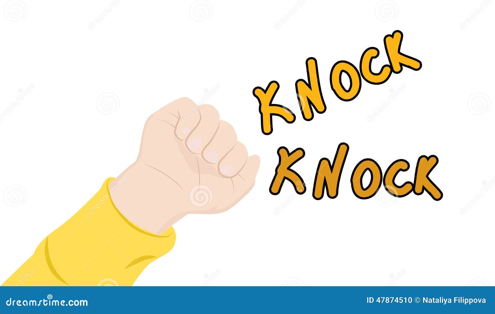 Child s hand stock vector. Illustration of fist, knock - 47874510