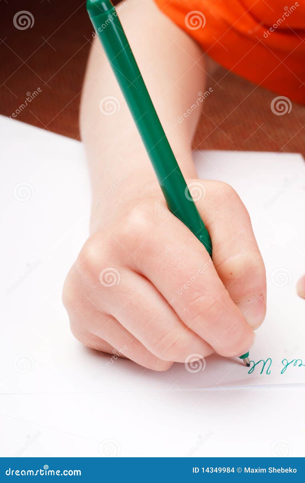 Child s hand drawing stock photo. Image of paint, elementary - 14349984