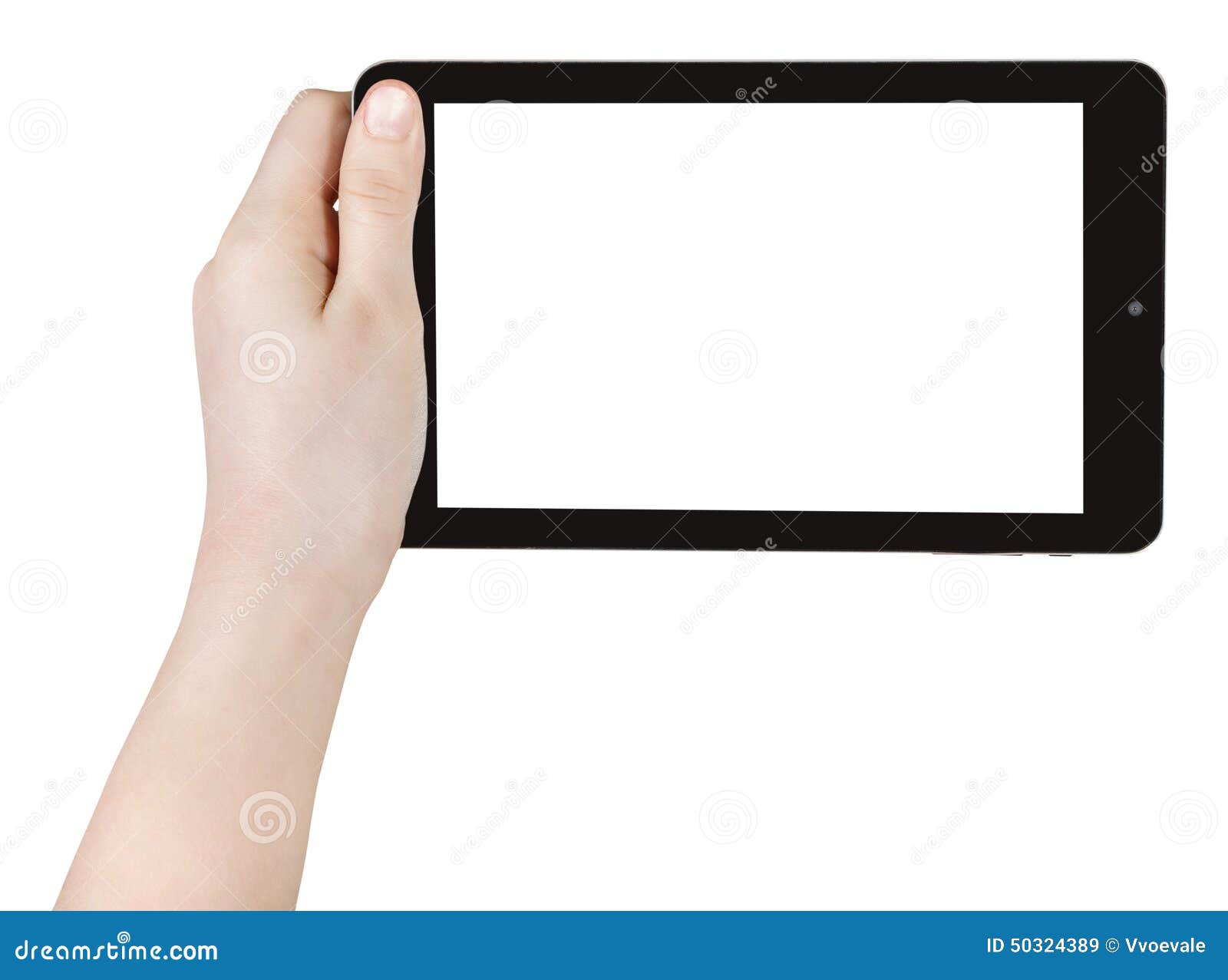 Child S Hand Holding Tablet Pc Isolated Stock Image - Image of digital ...