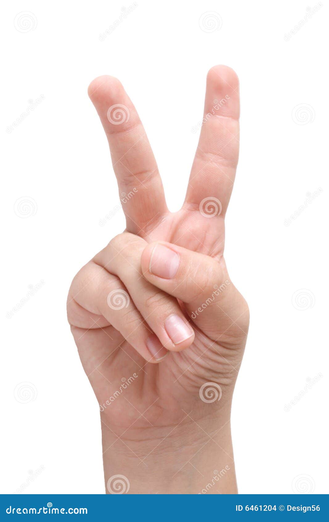 Child S Hand Showing Two Fingers Stock Photo - Image of hand, object ...