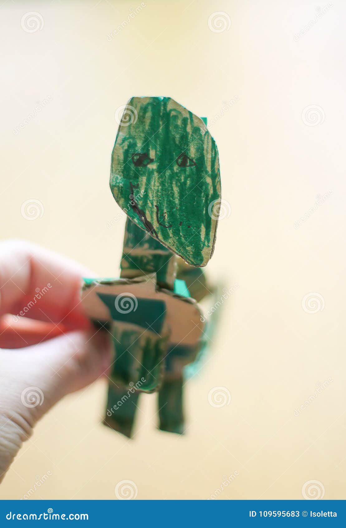 Child s paper toy stock image. Image of kids, friendly - 109595683