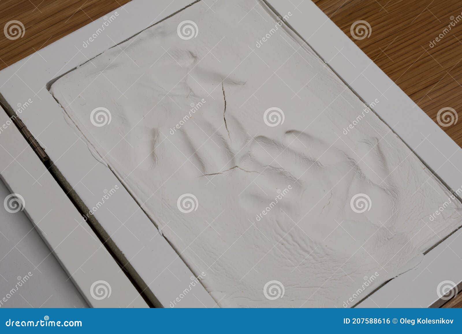 Child`s Handprints in Plaster Cast Stock Photo - Image of print ...